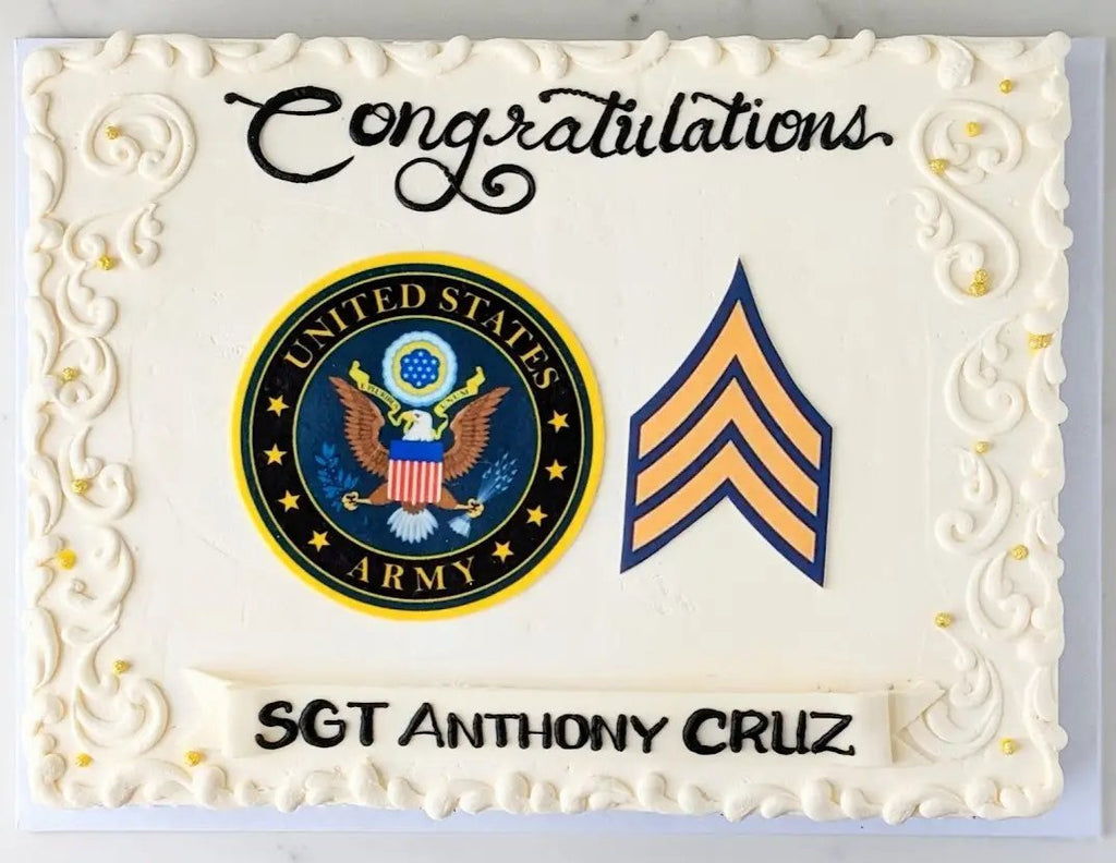 Military Promotion Cake
